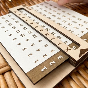 Wooden Multiplication Board: Homeschool Math Learning - Etsy