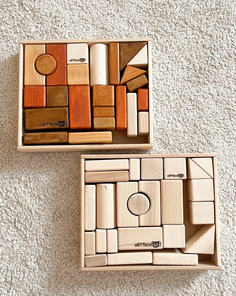 Wooden Building Block Set (24 Pcs) - Montessori Educational Toy - Etsy