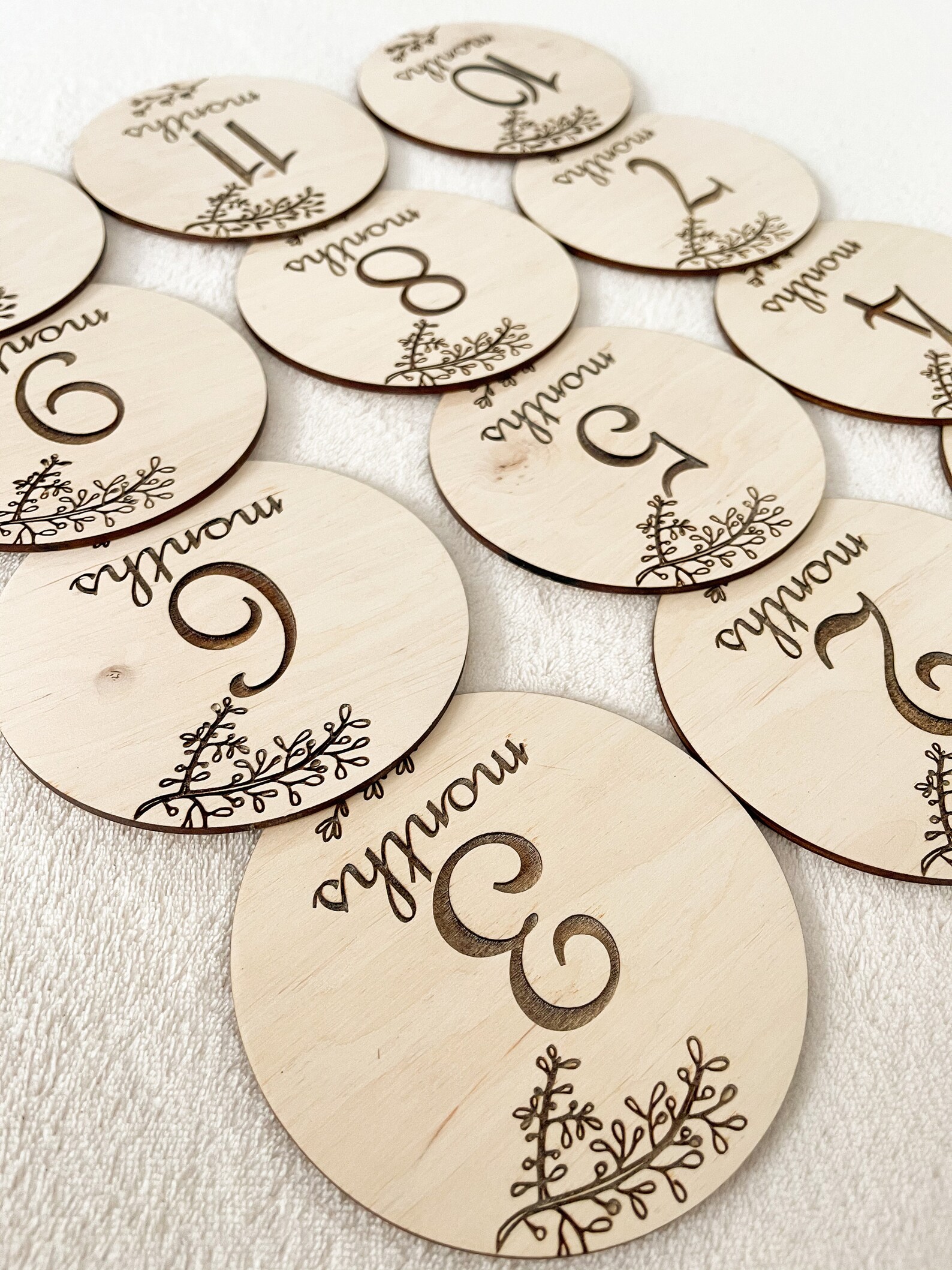 Monthly Milestone Discs: Circular Baby Milestones - Month-by-month ...