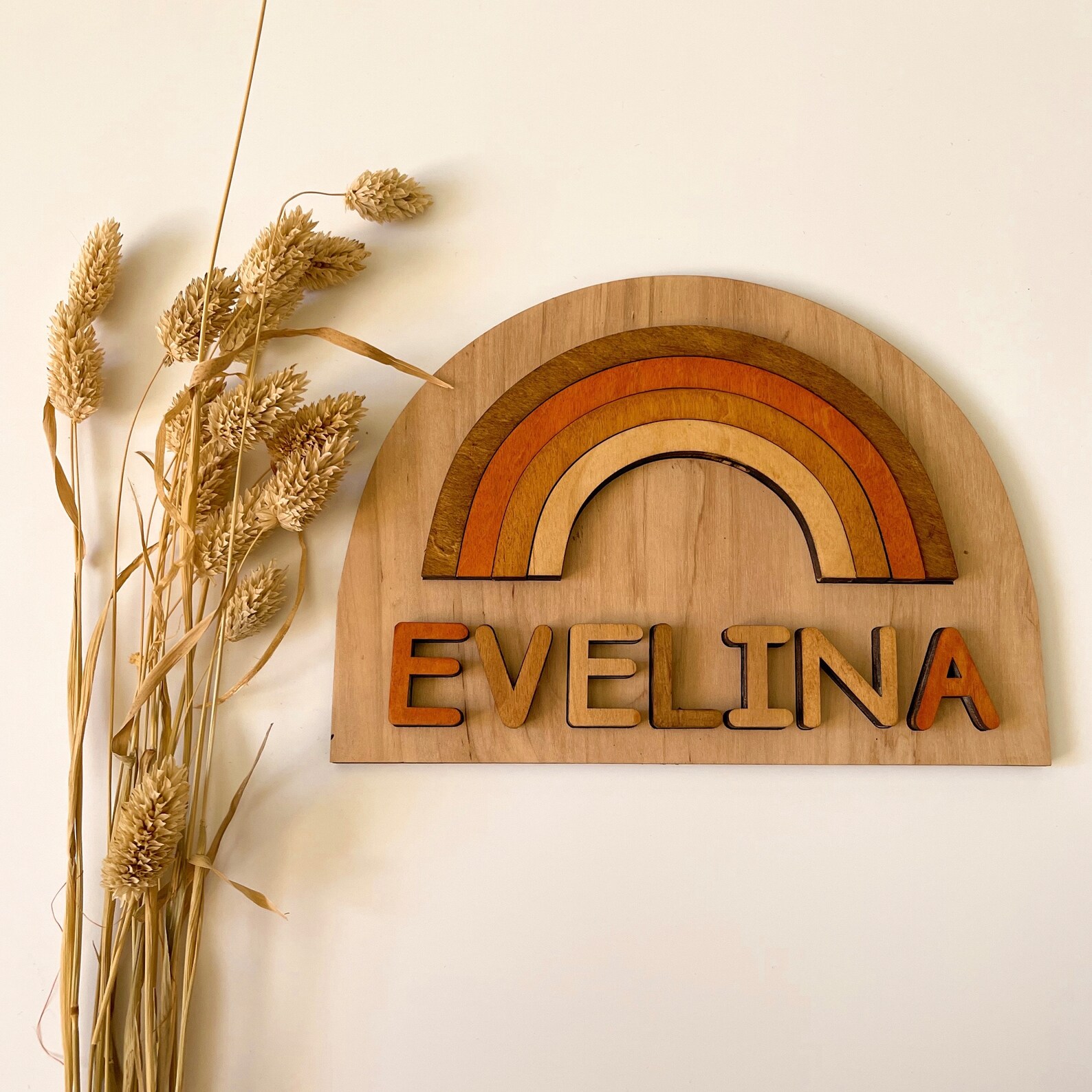 Personalized Rainbow Name Puzzle: Colorful Custom Wooden Name - Gift ...