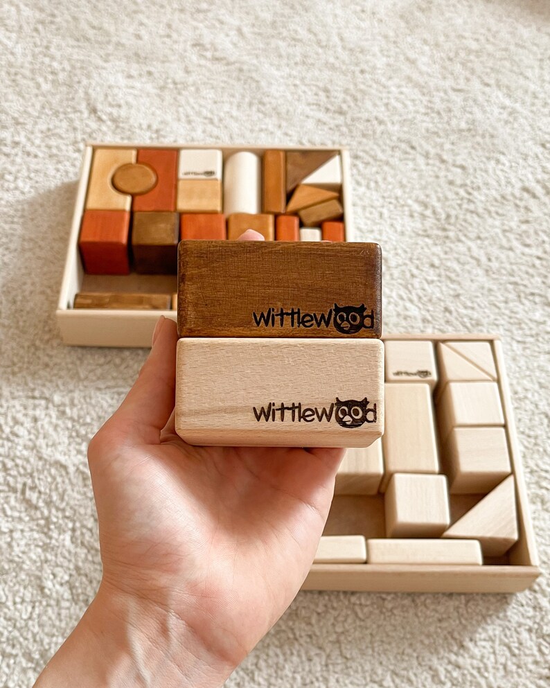 Wooden Building Block Set (24 Pcs) - Montessori Educational Toy - Etsy