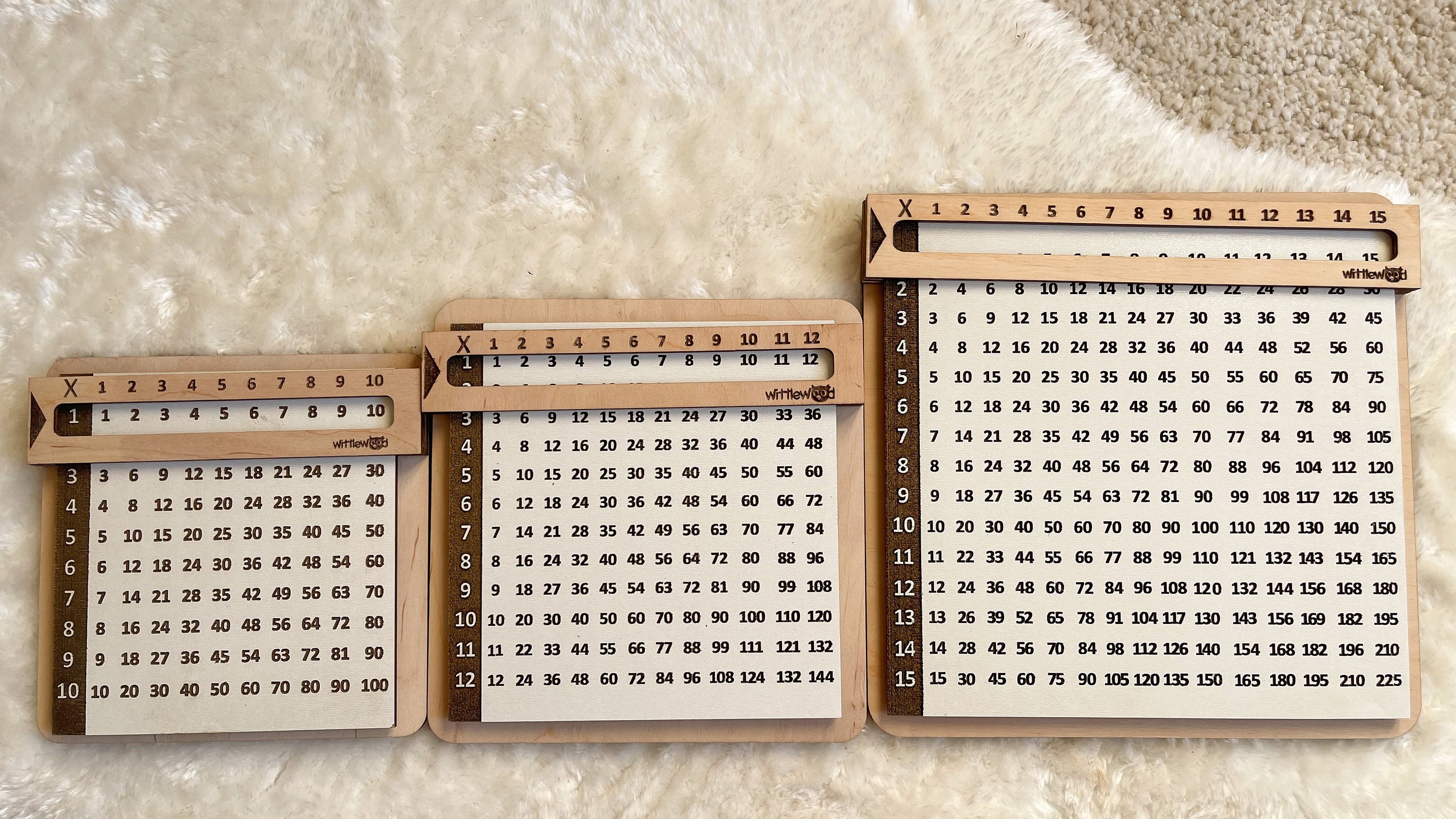 Multiplication Table Wooden Arithmetic Board for - Etsy
