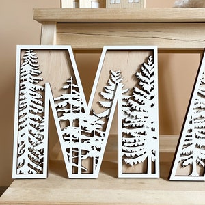 Custom Winter Forest Letters - Handcrafted Wooden Alphabet - Nature ...