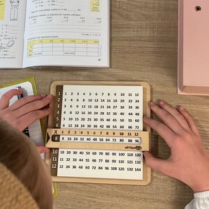 Montessori Multiplication Board: Handmade Homeschool Math Tool - Etsy