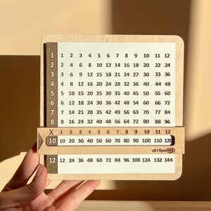 Multiplication Table for Homeschooling - Wooden Education Board With ...