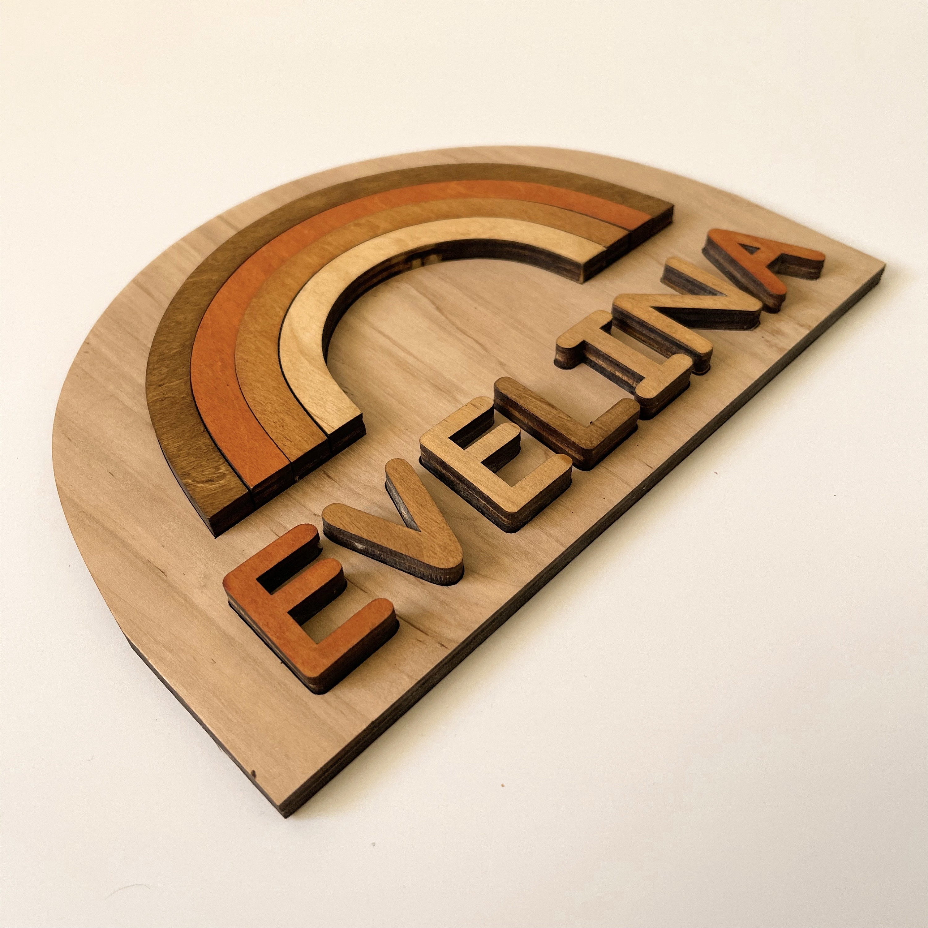 Personalized Rainbow Name Puzzle: Colorful Custom Wooden Name - Gift ...