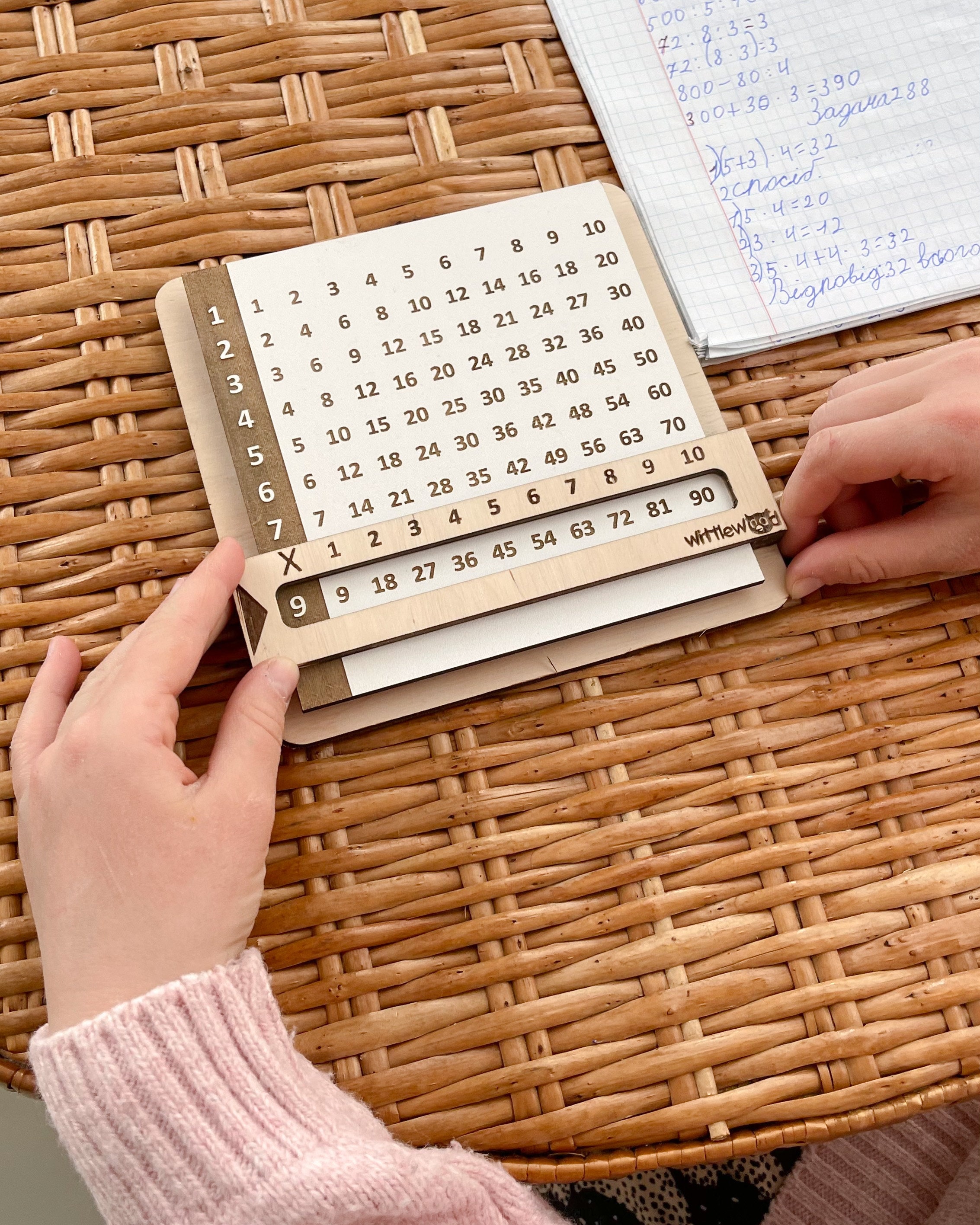 Multiplication Table Wooden Arithmetic Board for - Etsy