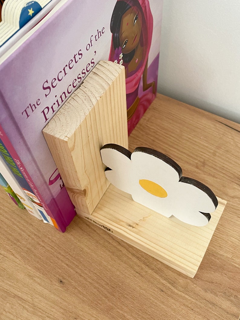 Custom Initial Wooden Bookends: Boho Kids Room Decor - Etsy