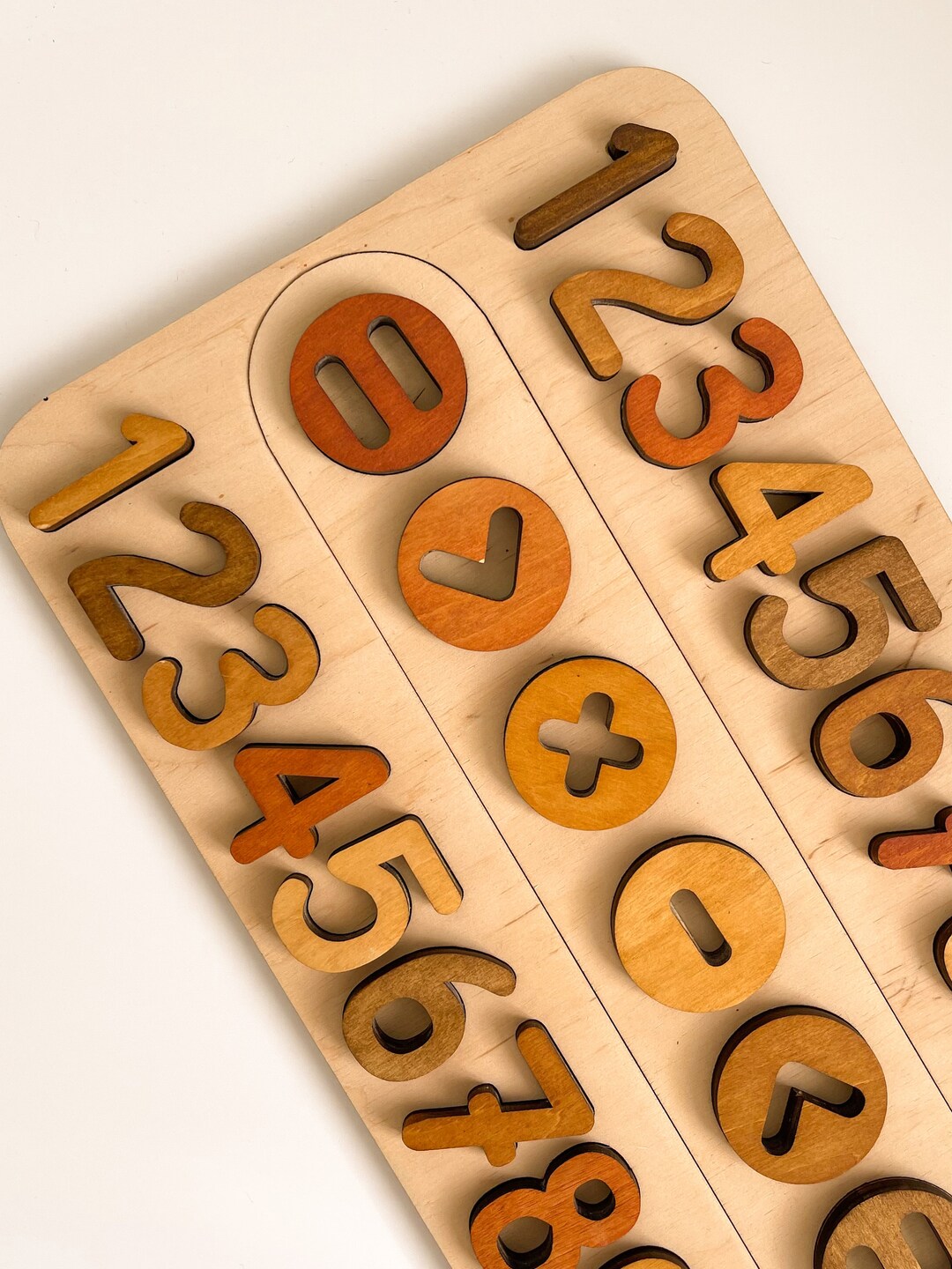 Wooden Math Puzzle: Montessori Numeracy Toy - Etsy