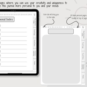 Digital Food Journal and Nutrition Guide, Minimal, Undated, 3-meal ...
