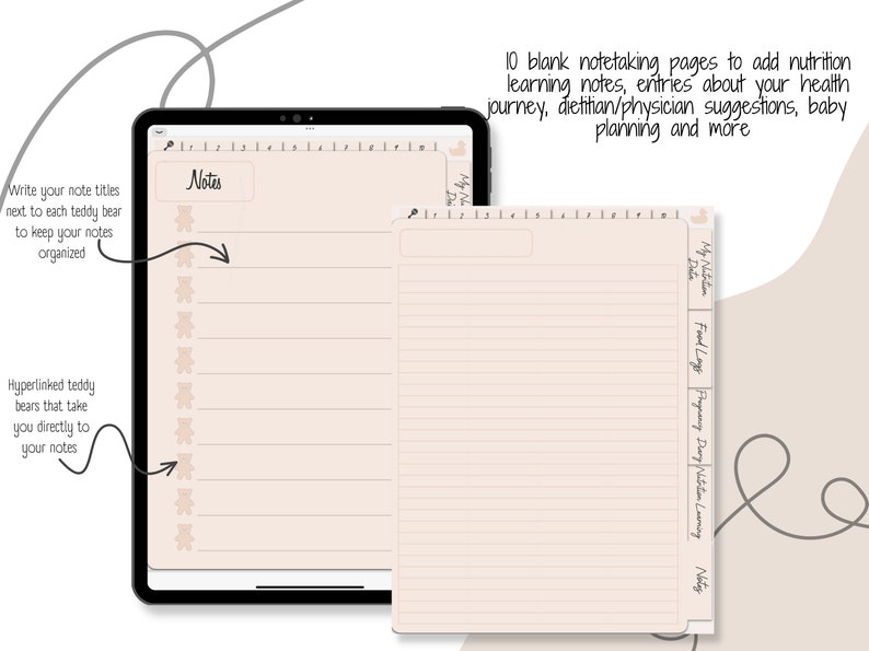 Pregnancy Digital Food Journal and Nutrition Guide, Memory Book, 3-meal ...