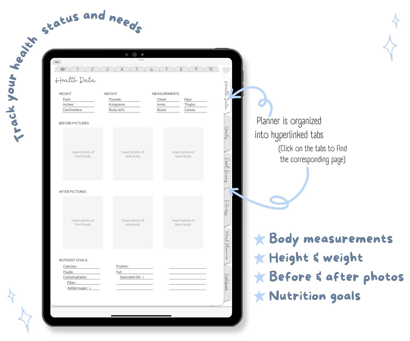 Digital Photo Food Journal, Food and Fitness Diary, Hyperlinked ...