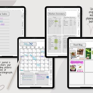 Digital Food Journal and Nutrition Guide, Minimalist, Undated, 5 Meal ...