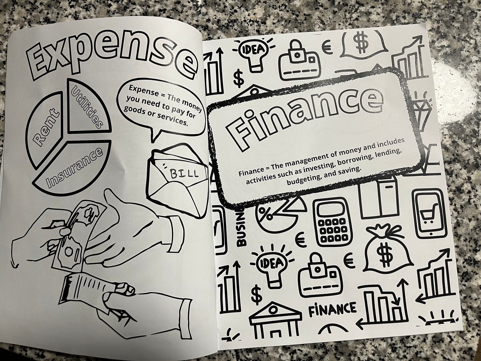 Investing for Kids Coloring and Activity Pages, Printable Coloring ...