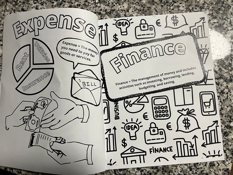 Investing for Kids Coloring and Activity Pages, Printable Coloring ...