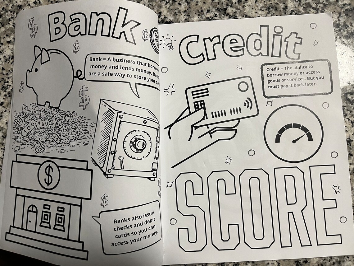 Investing for Kids Coloring and Activity Pages, Printable Coloring ...