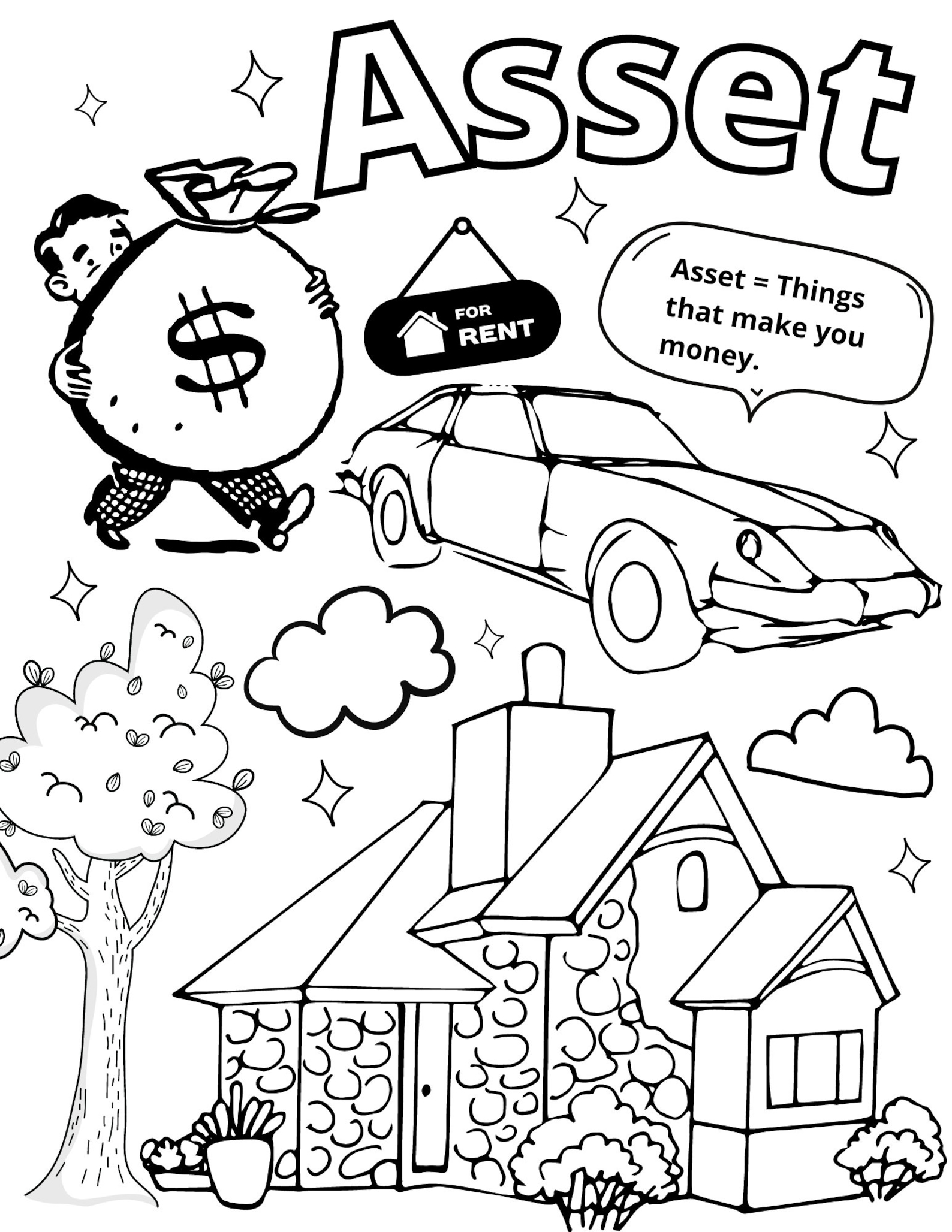 Investing for Kids Coloring and Activity Pages Printable - Etsy