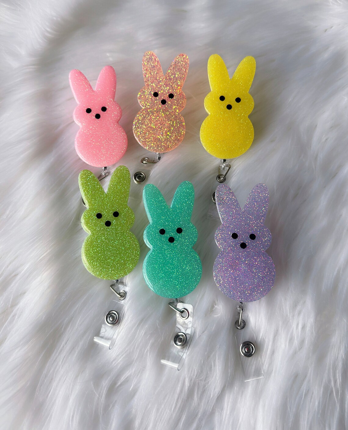 Marshmallow Easter Bunny Badge Easter Badge Reel Cute Badge Bunny Badge ...