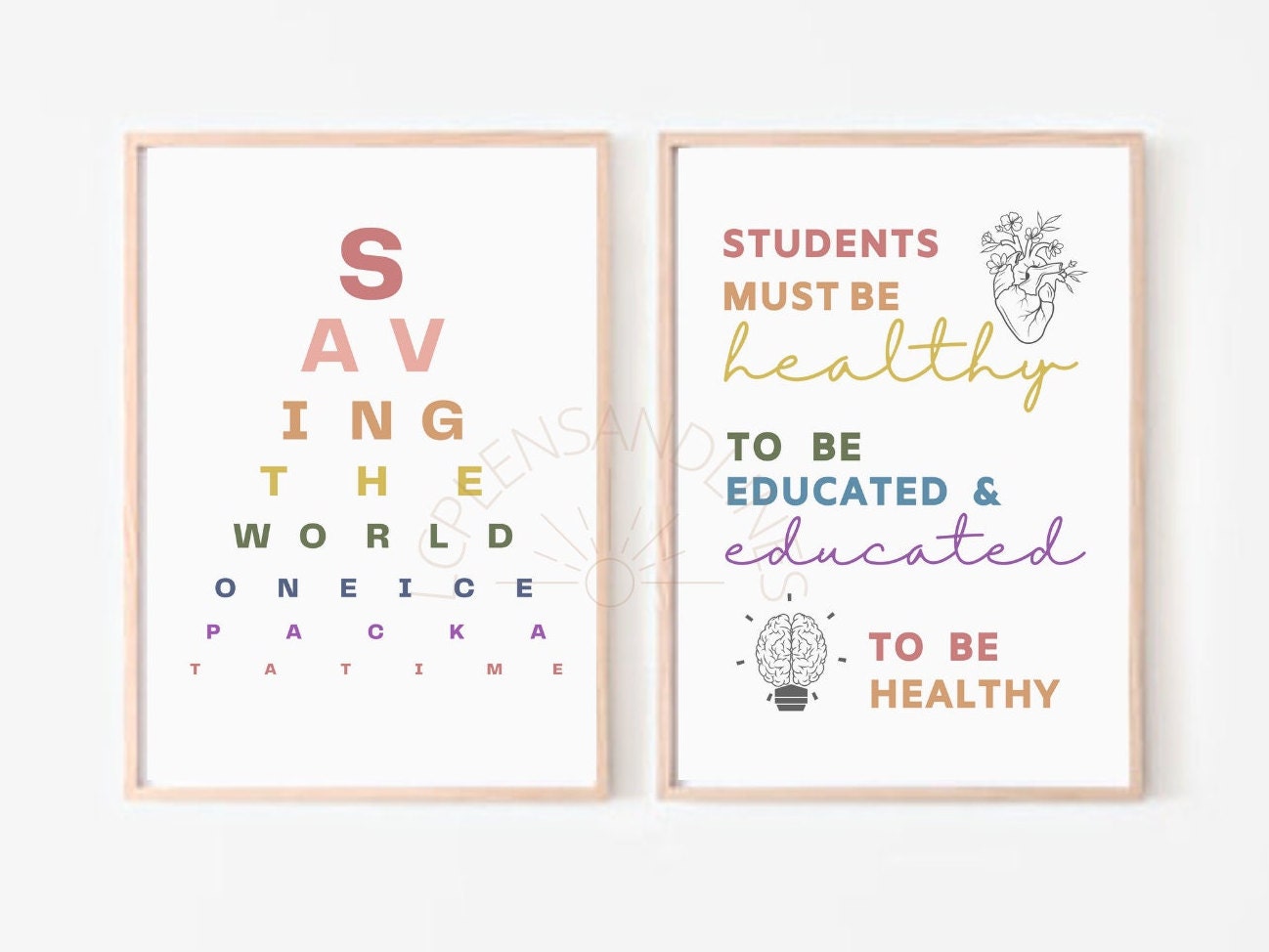 NEW - SET OF 6 School Nurse Clinic Posters I School Nurse Office Decor ...