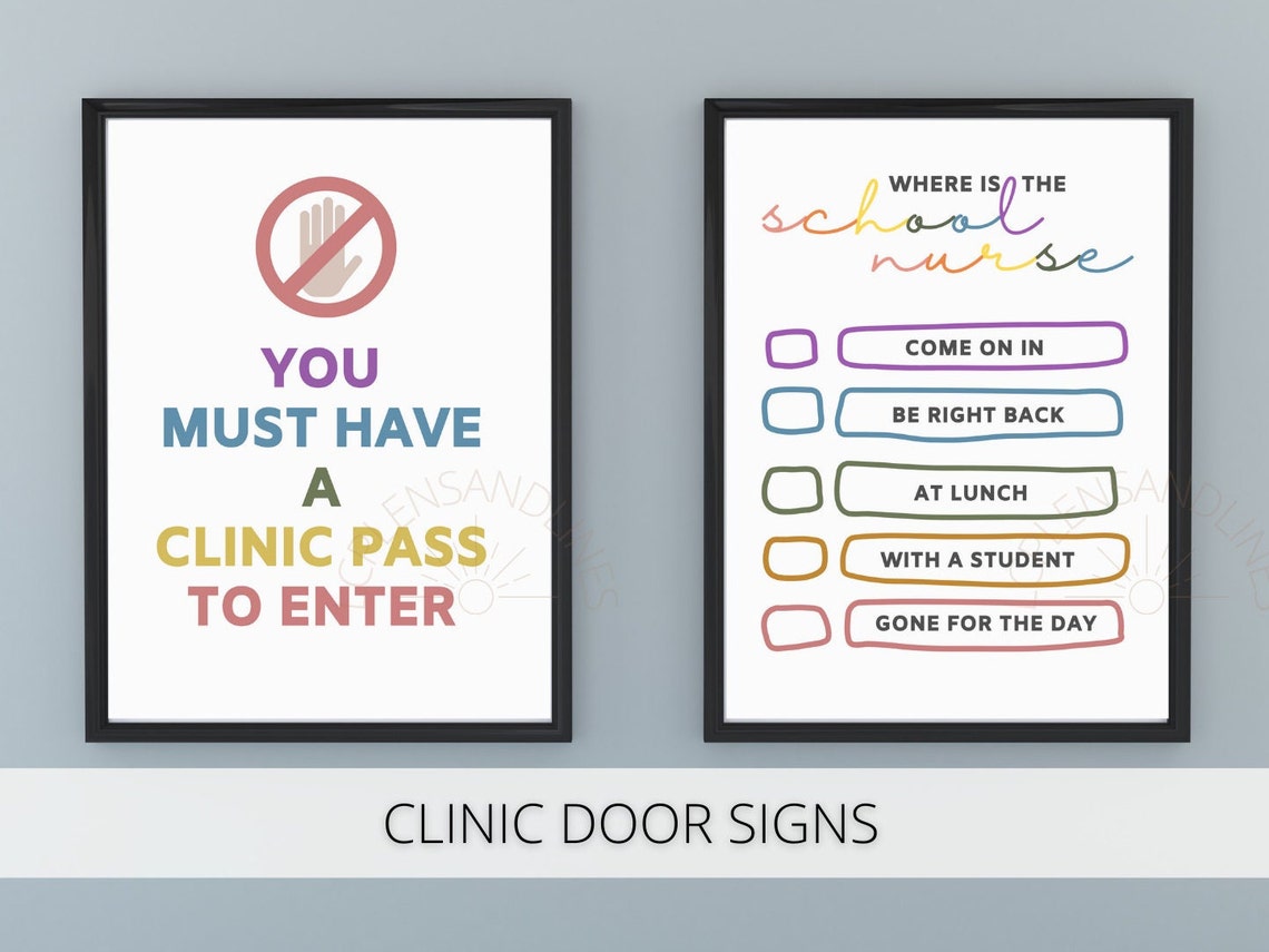 SET OF 12 School Nurse Clinic Posters Office Decoration - Etsy