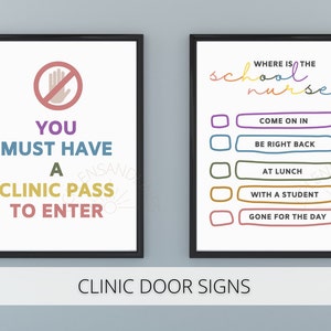 SET OF 12 School Nurse Clinic Posters, Office Decoration, Instant ...