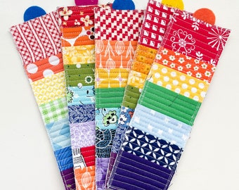 Handmade Fabric Bookmark Quilted Bookmark - Etsy UK