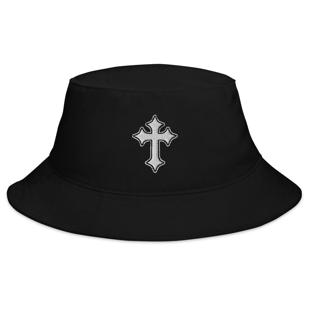 Christian Cross Embroidered Bucket Hat, Jesus Hat Streetwear - Etsy