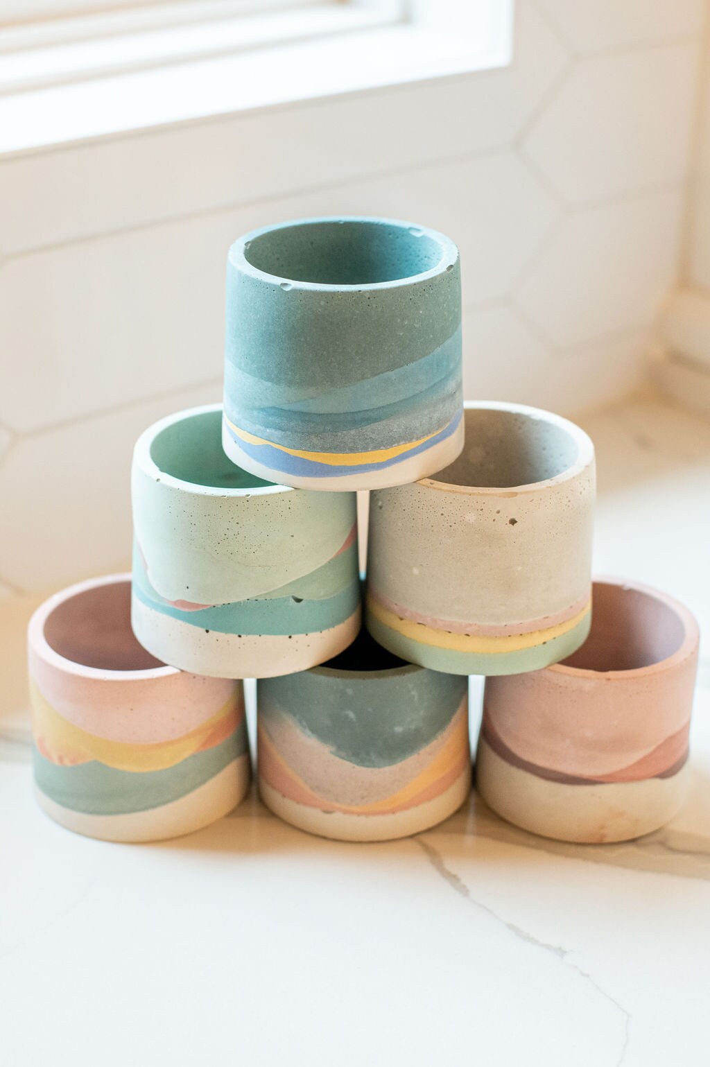 Small Concrete Planter Minimalist Decor Handmade Planter Host Gift ...