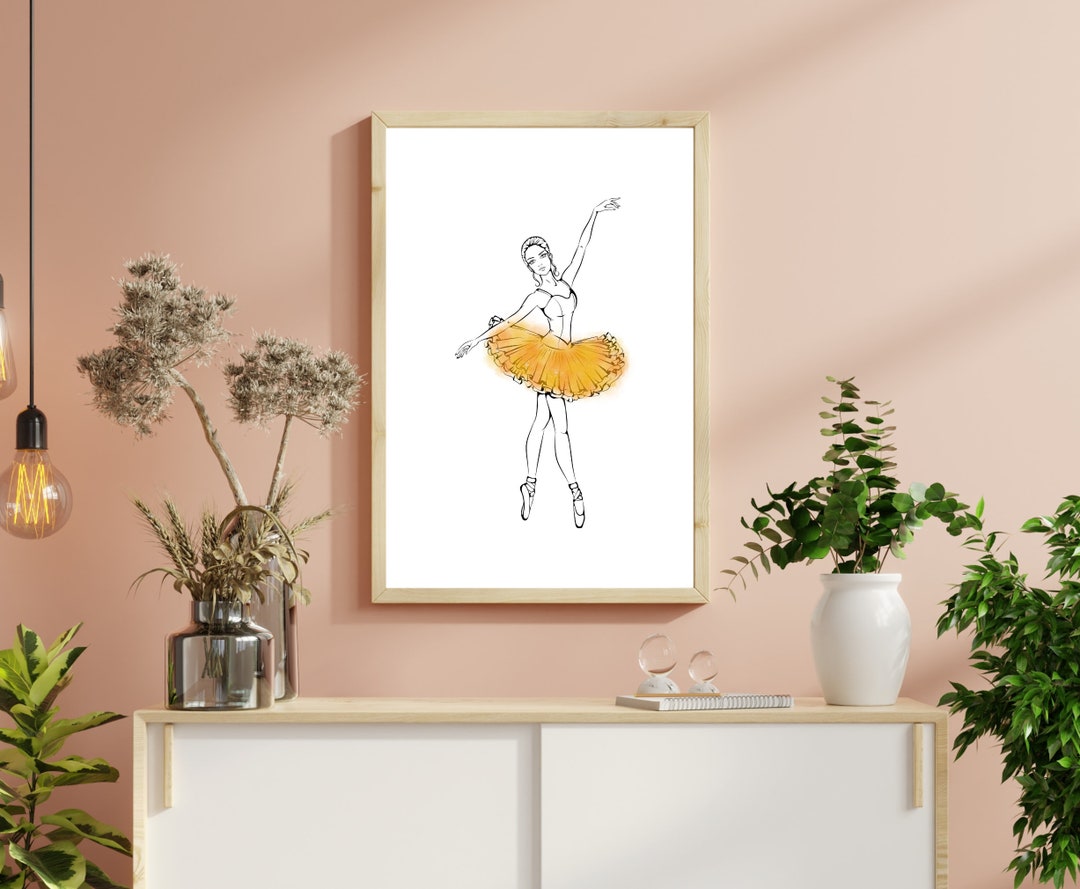 Printable Wall Art Dancing Girl Art Set Ballet Wall Art - Etsy