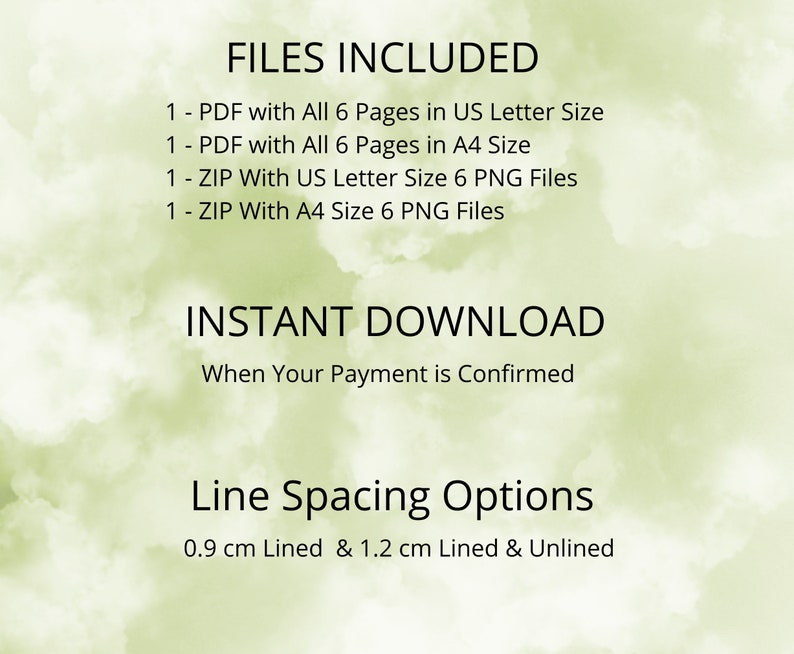 Printable Stationery A4 and US Letter Size Rabbit Digital - Etsy