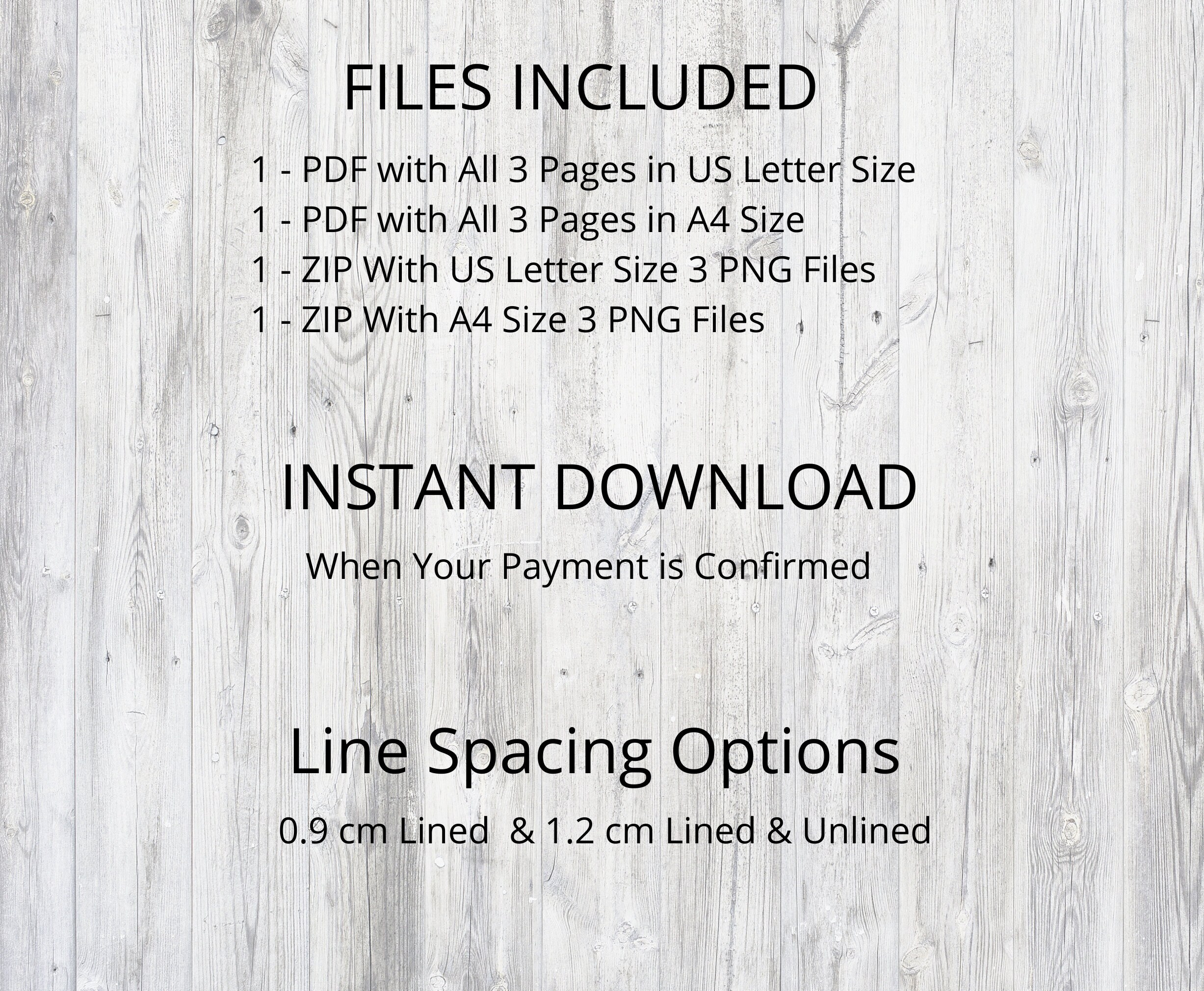 Printable Stationery A4 and US Letter Size Trees Digital Printable ...