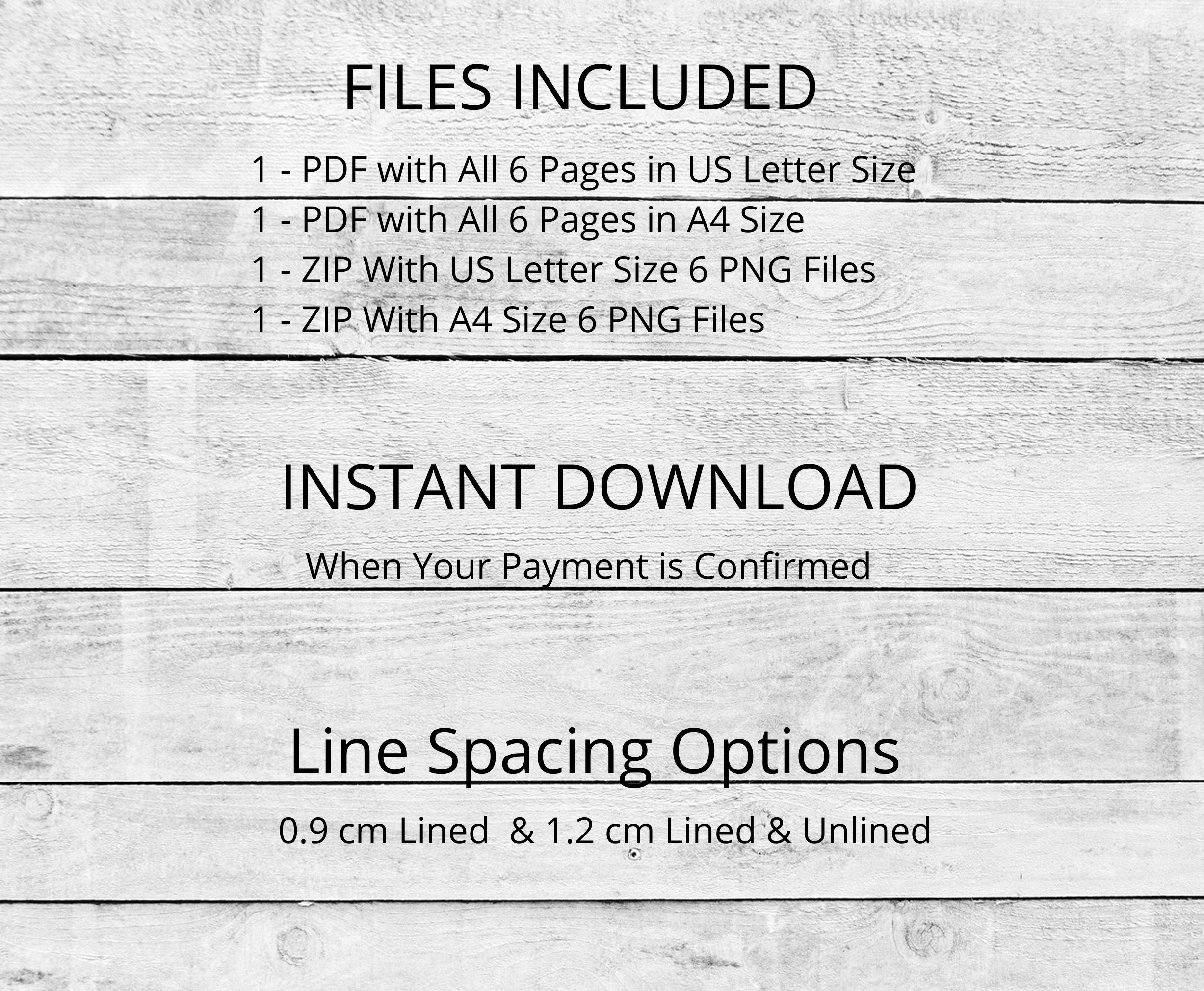 Printable Stationery A4 and US Letter Size Flower Fairy Digital ...