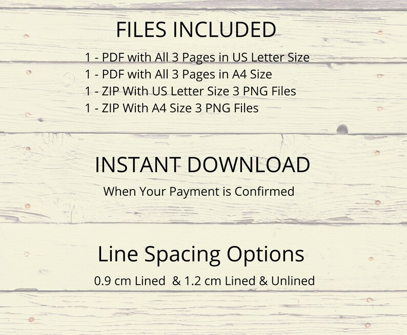 Printable Stationery A4 and US Letter Size Tree Owl Rabbit - Etsy