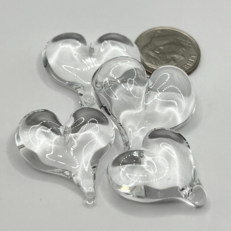 Clear Glass Hearts - Etsy