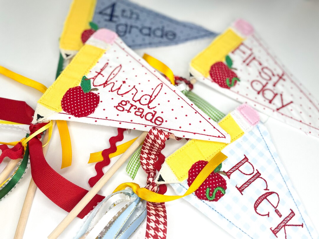 First Day of School Flag | Back to School Flag | School Pennant ...