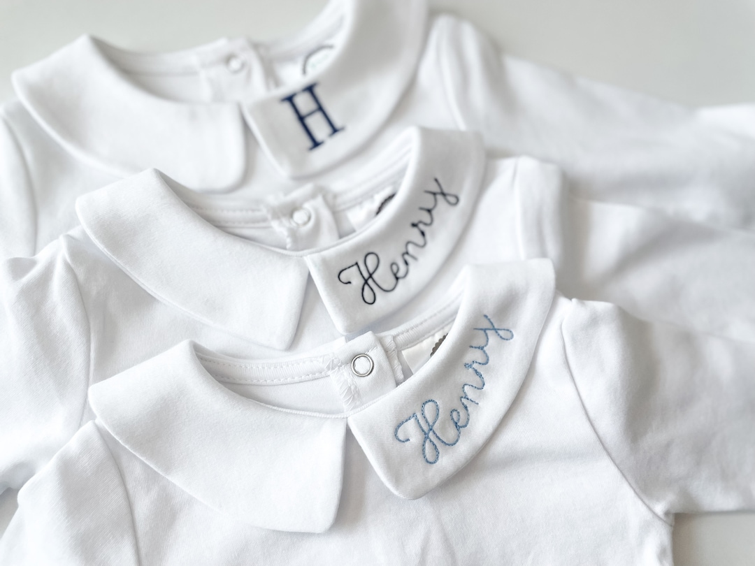Custom Name Collar | Embroidered Peter Pan Collar | Collared Undershirt ...