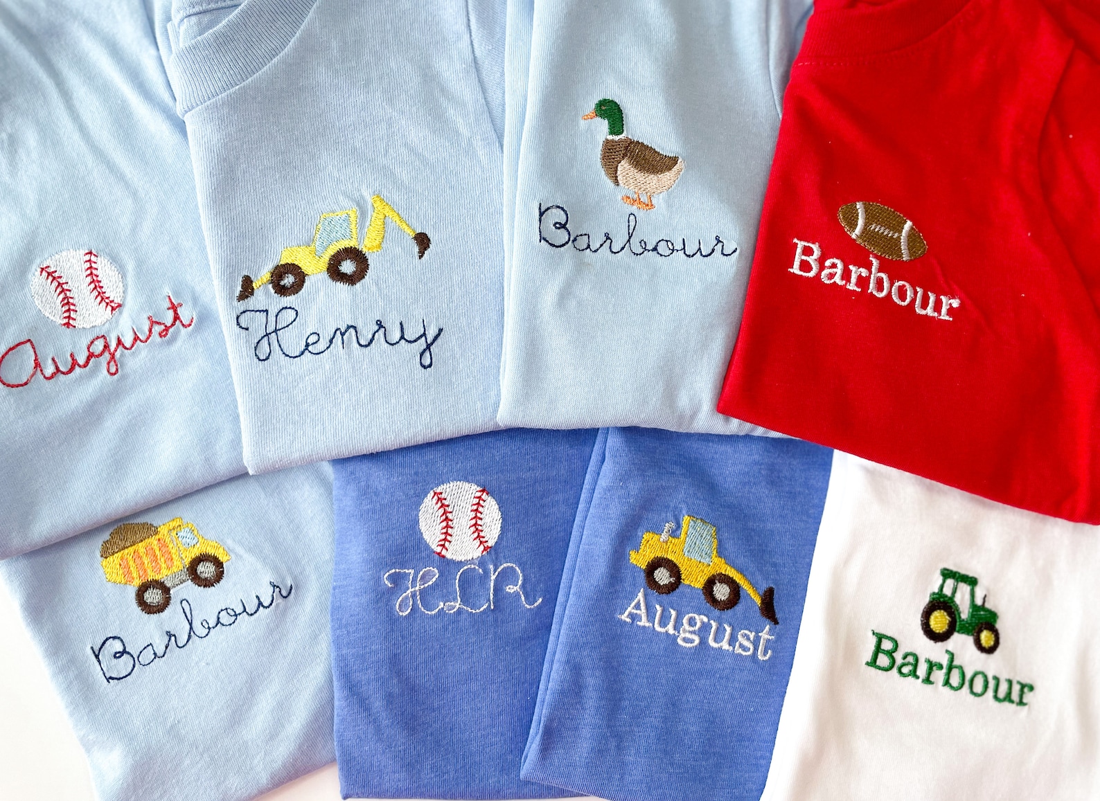 Custom Embroidered Boy Shirt Toddler Shirt Tractor Shirt Puppy Shirt ...