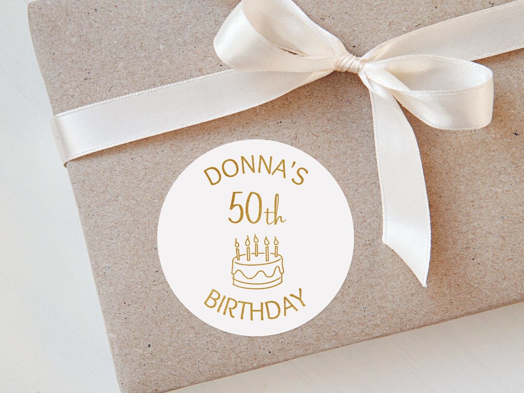 Personalised 50th Birthday Stickers Birthday Decorations - Etsy Australia