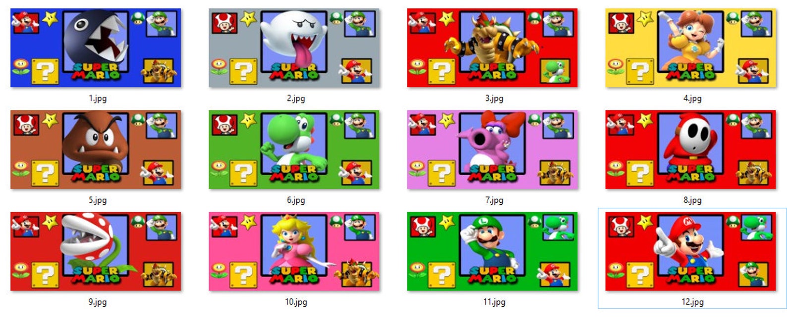 12 Mug Design Bundle Super Mario Bros Template Sublimation - Create ...