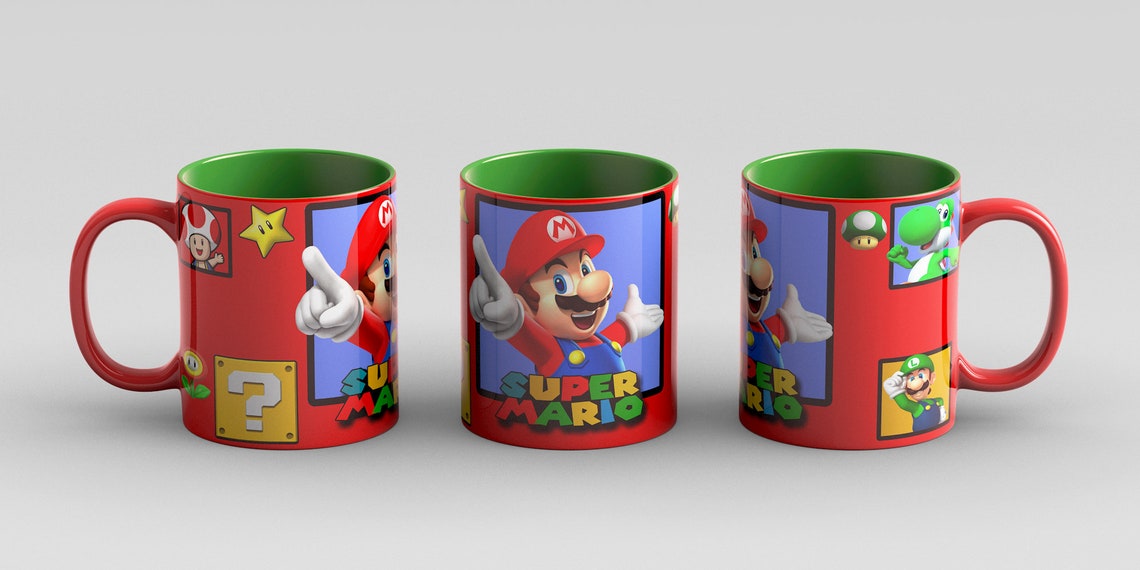 12 Mug Design Bundle Super Mario Bros Template Sublimation - Create ...