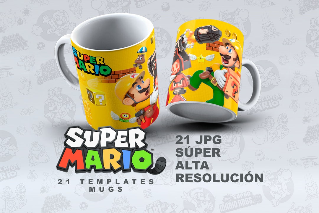 21 Mug Design BUNDLE Mario MOVIE Template Sublimation - Create Your ...