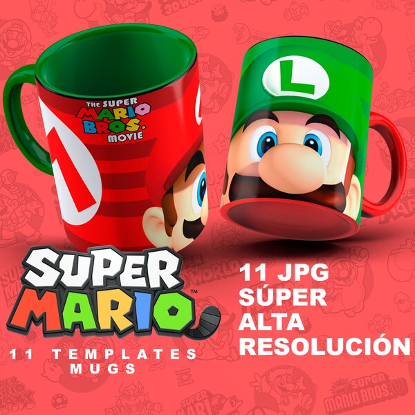 Mario Bros Mug Template - Etsy