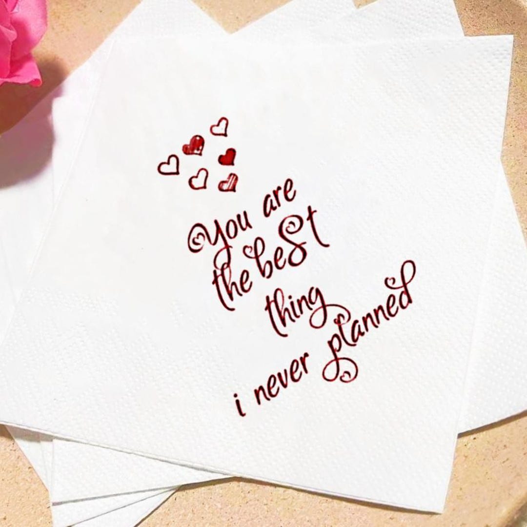Custom Handwritten Note Napkins, Personalized Wedding Cocktail Napkins ...