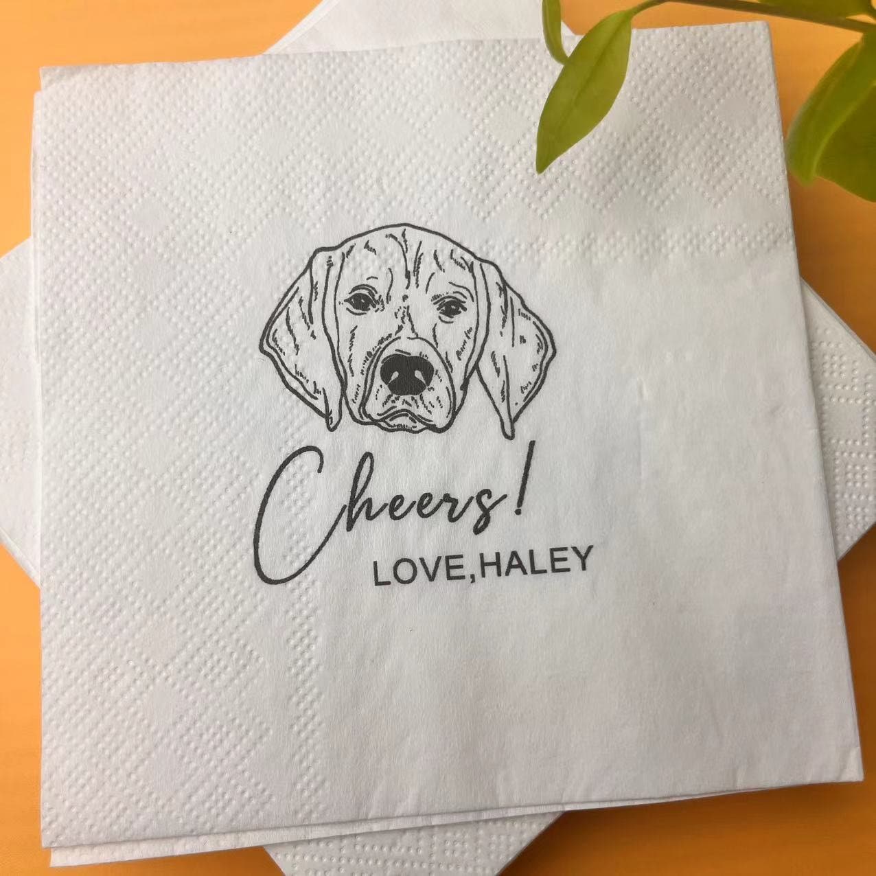 Personalized Pet Napkins for Wedding, Custom Dog Party Napkins, Unique ...
