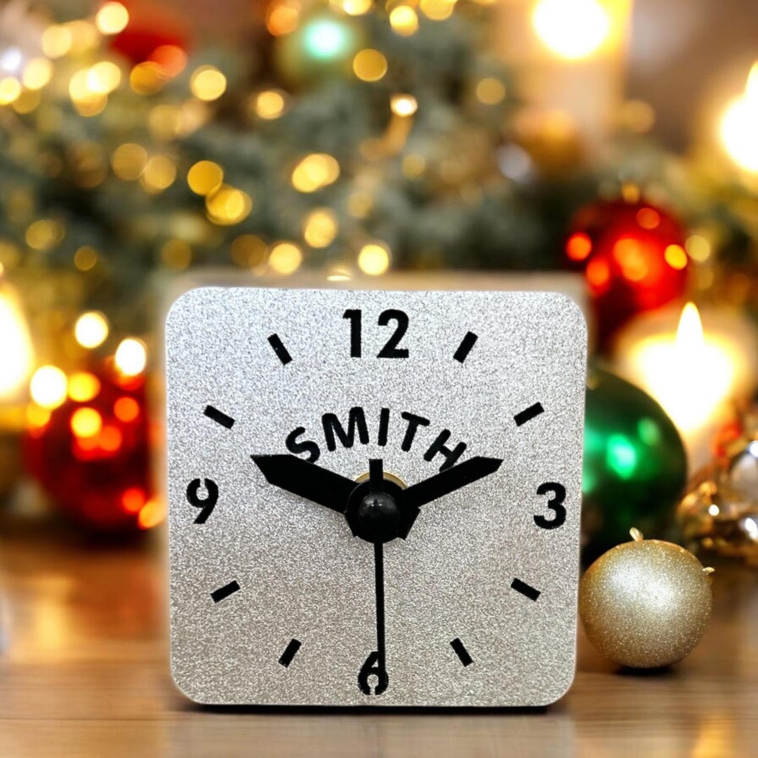 Mini Fridge Magnet Clock / Desk Clock Personalised as an Option Gift ...
