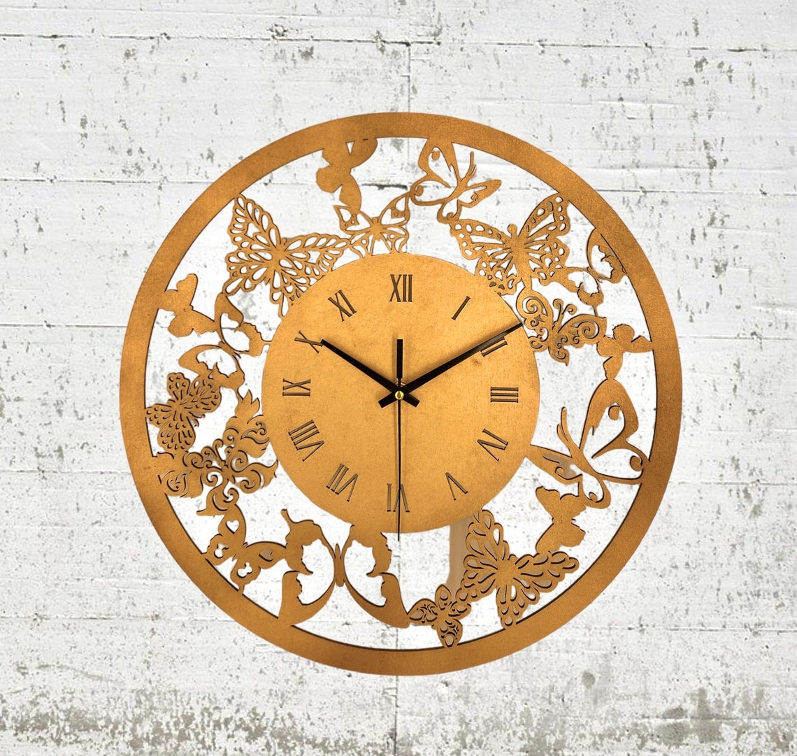 Classic Ornate Gold Wall Clock With Roman Numerals 38cm Diameter Choose ...