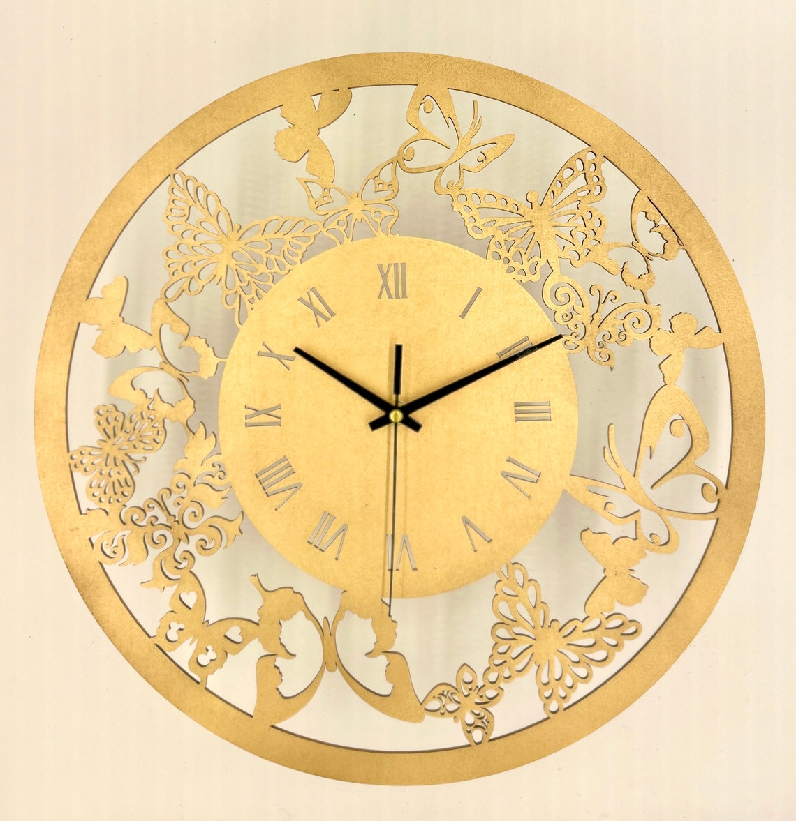 Classic Ornate Gold Wall Clock With Roman Numerals 38cm Diameter Choose ...