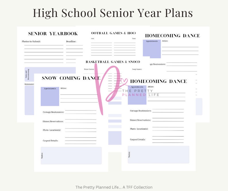 Back to School Planner for High School Senior// Homecoming Planner ...