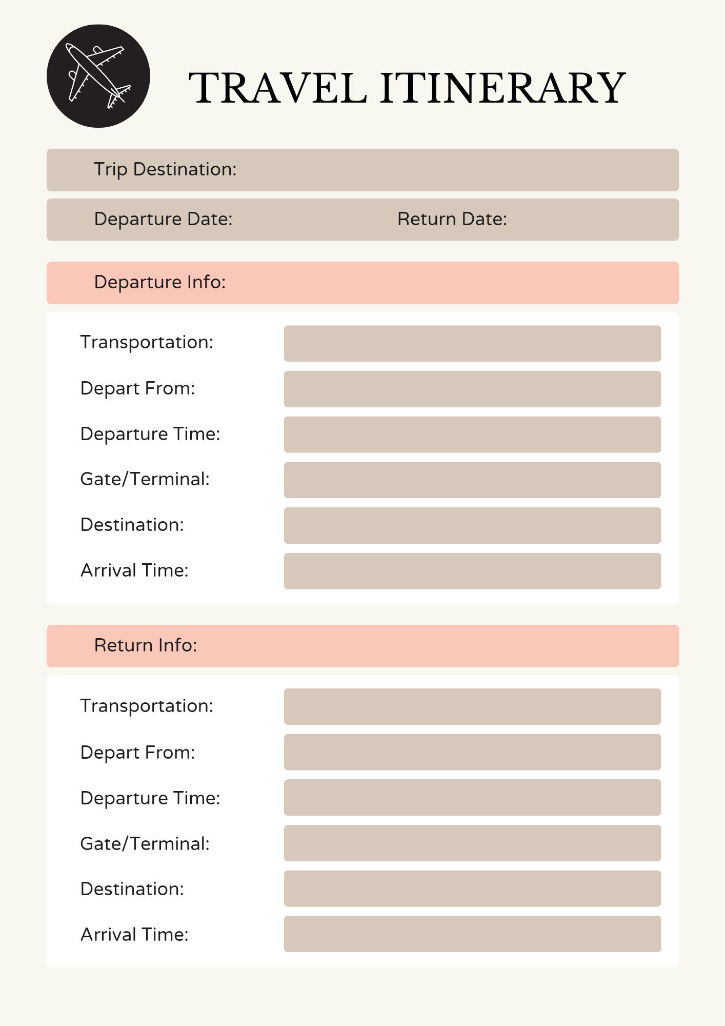 Travel Itinerary| Travel Overview| Daily Itinerary| Travel Planner ...