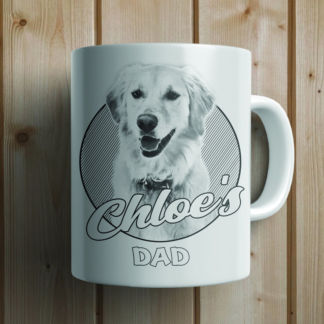Personalized Dog Mug for Dad, Custom Dog Photo Coffee Mug, Custom Dog ...